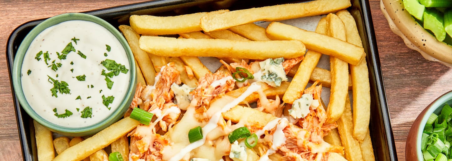 Loaded Buffalo Chicken & Fries Recipe | Cavendish Farms