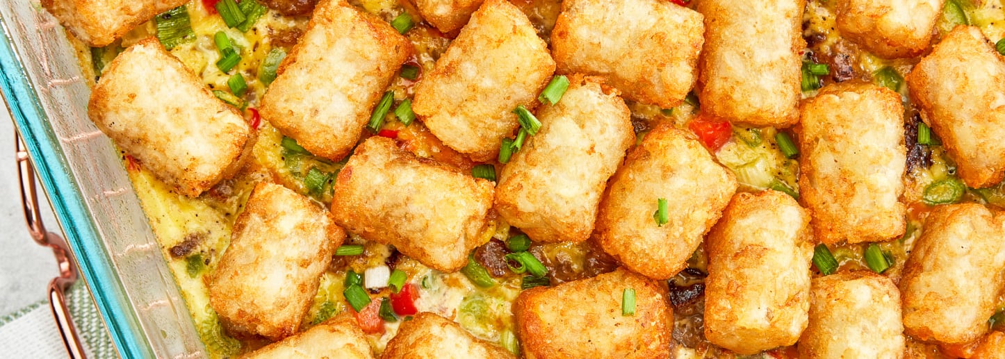 Potato Tot Breakfast Casserole Recipe | Cavendish Farms