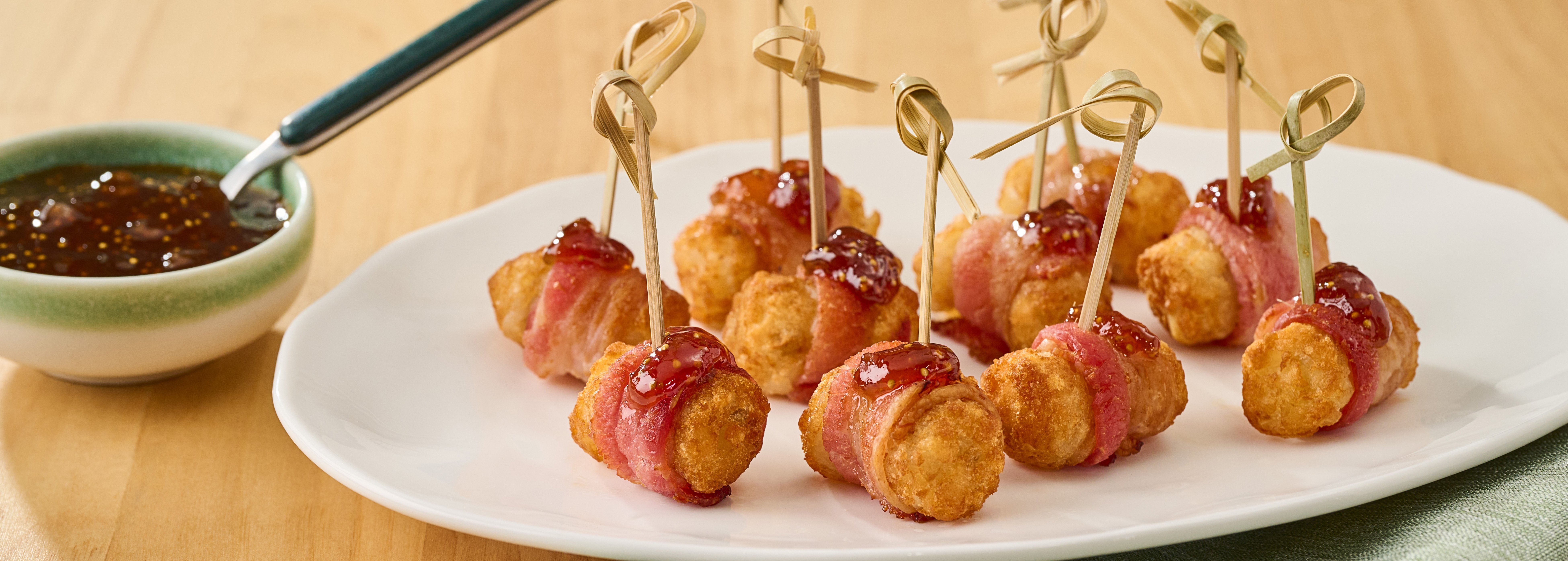 Easy Bacon Wrapped Tots with Fig Jam | Cavendish Farms