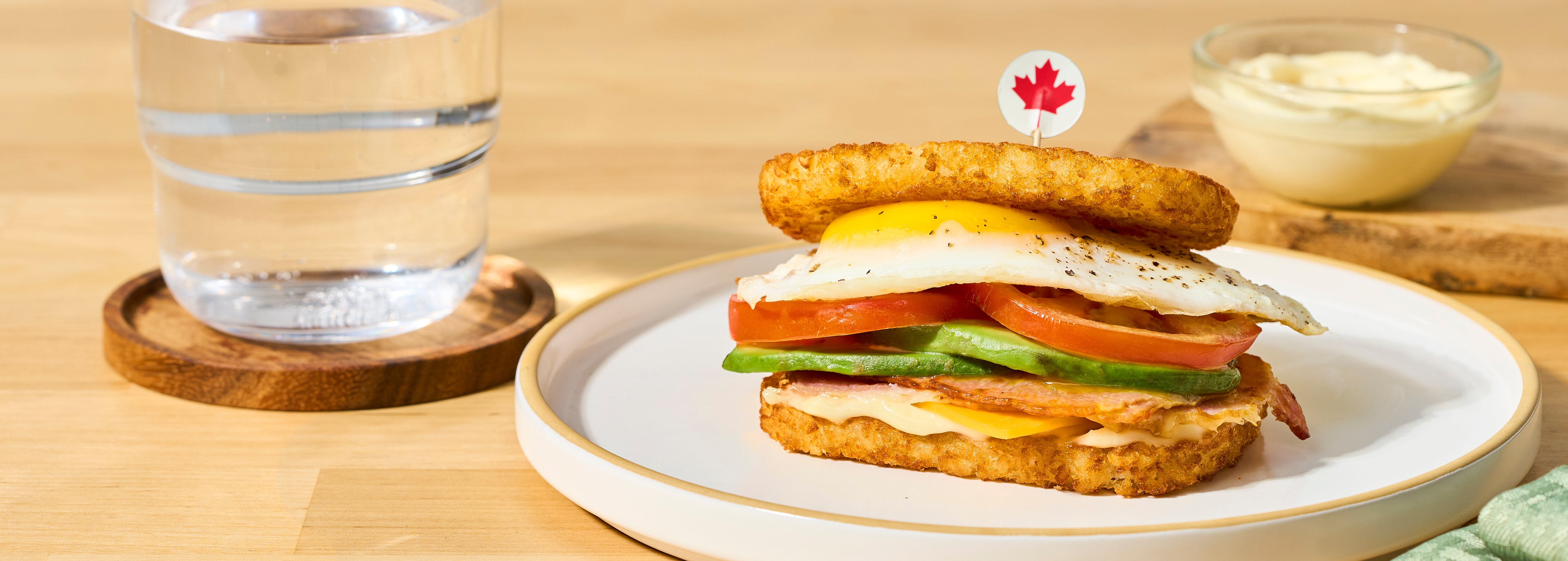 Canadian Bacon Hash Brown Breakfast Sandwich | Cavendish Farms
