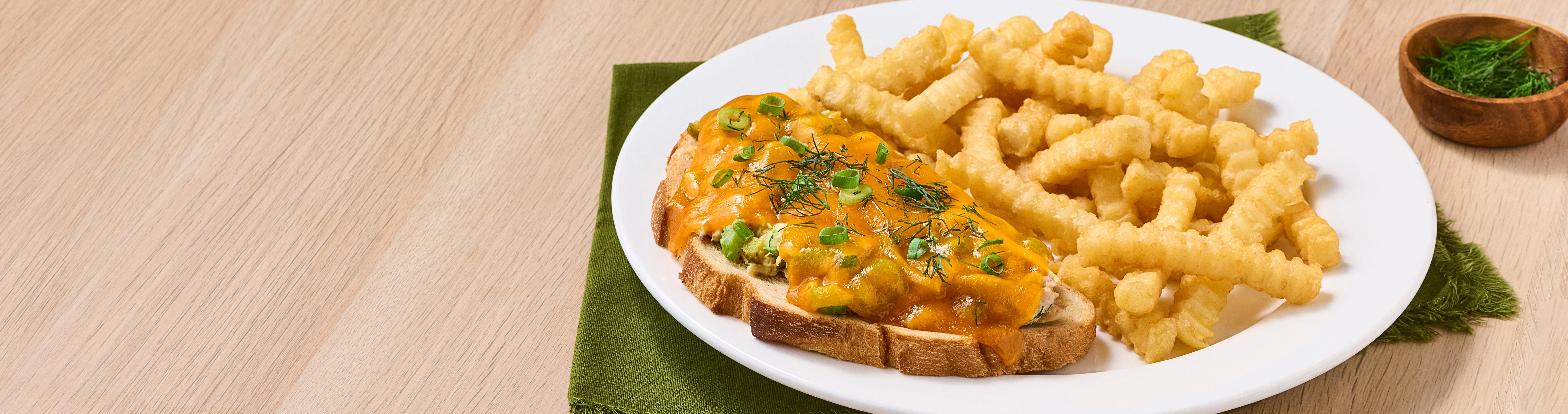 Leftover Turkey Melt w/ Crinkle Cut Fries | Cavendish Farms