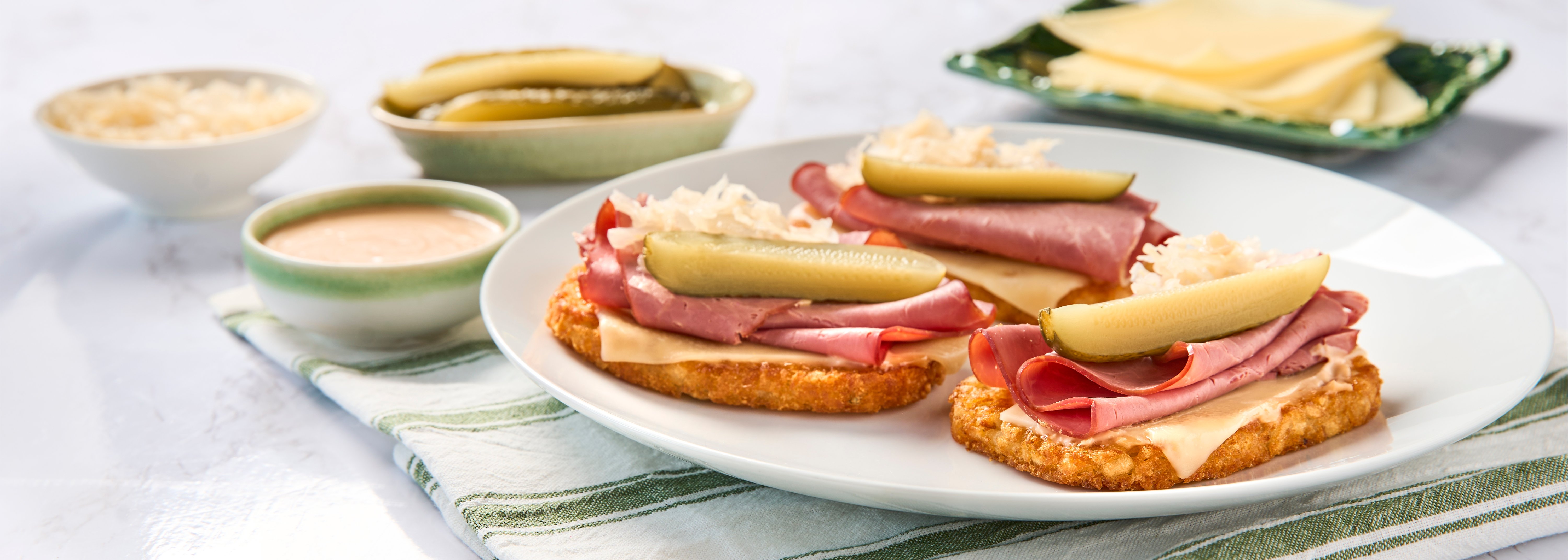 Quick Reuben Hash Brown Toast Recipe | Cavendish Farms